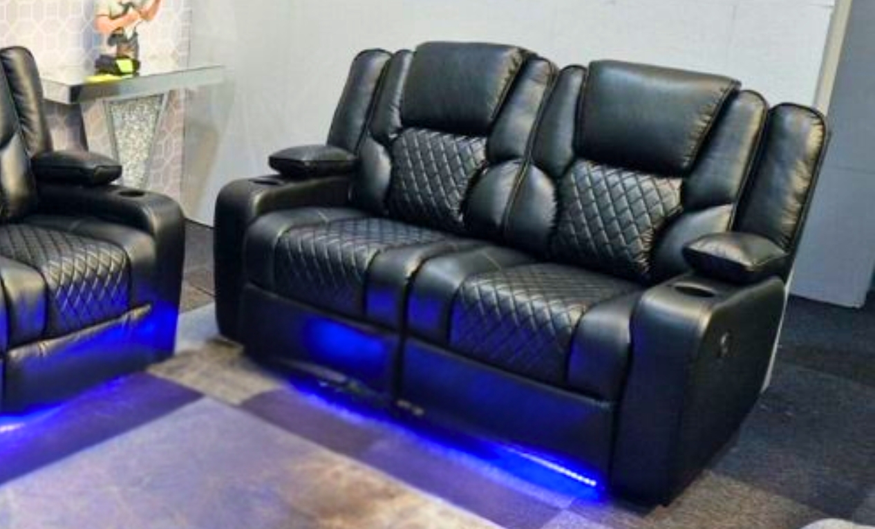 Bravo Power Recliner Sofa Black 2