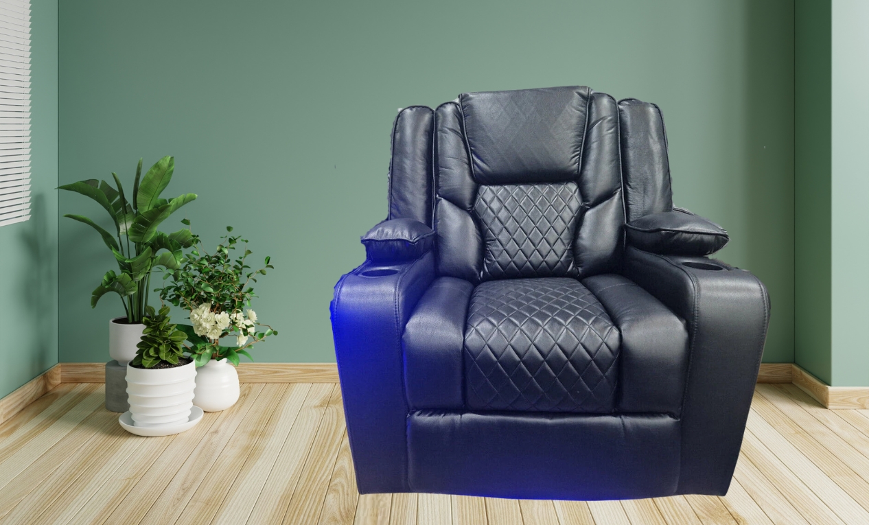 Bravo Power Recliner Sofa Black 3 seater