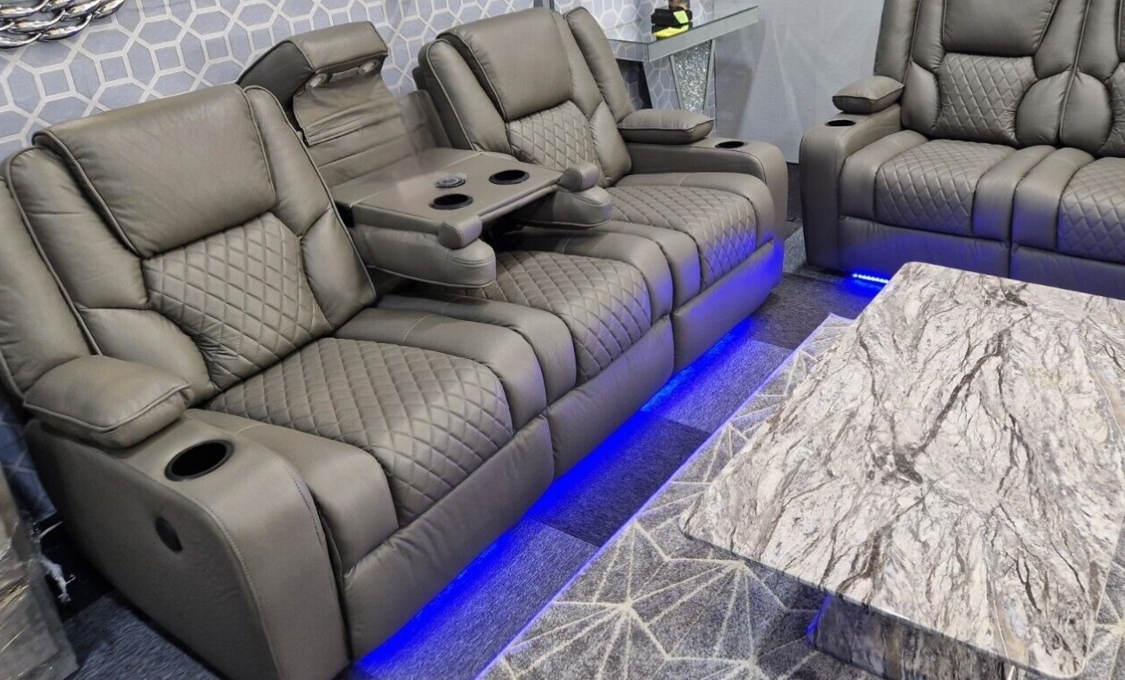 Bravo Power Recliner Sofa Grey 3