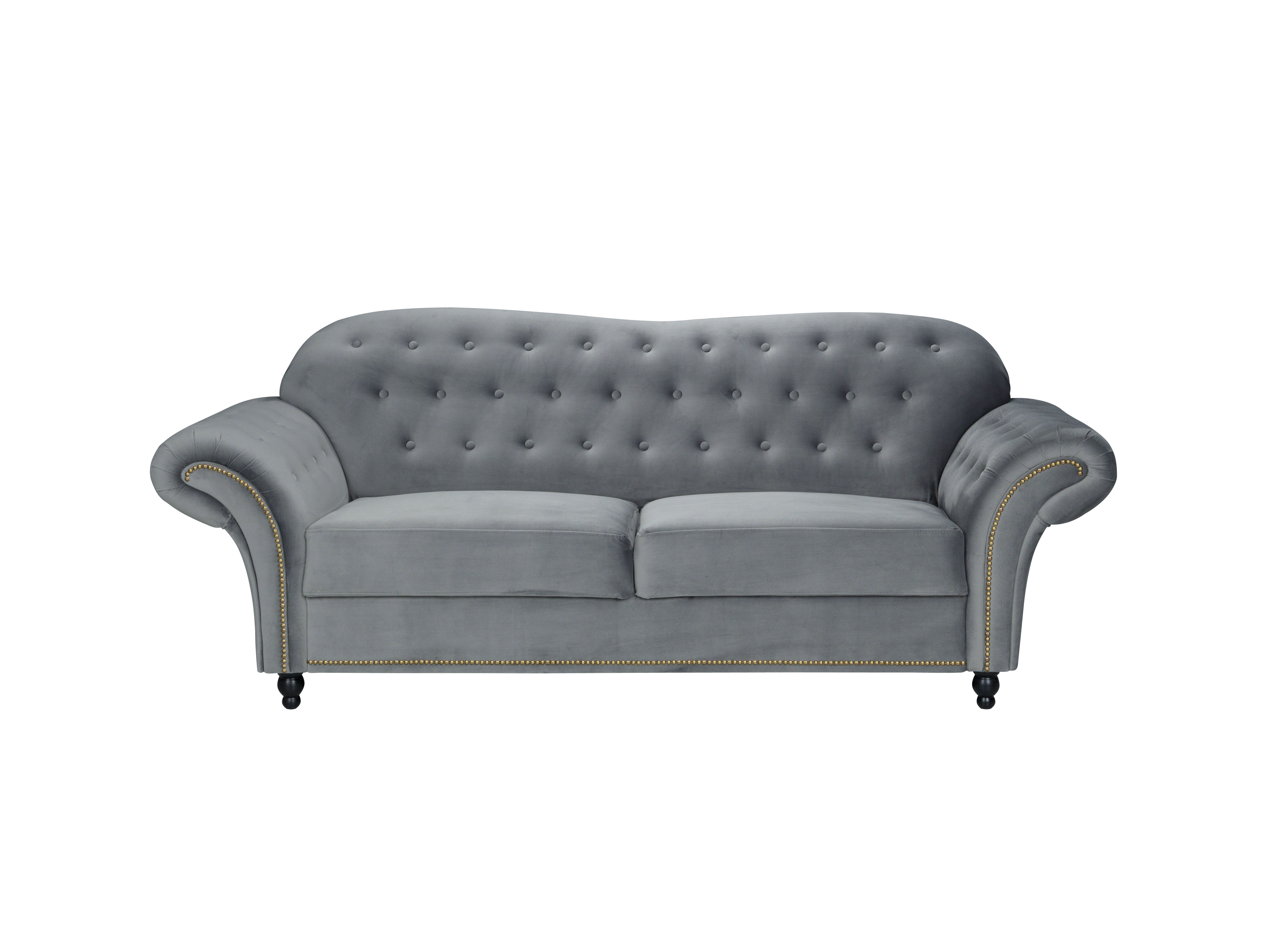 Alexandra 3 Seater Sofa Silver