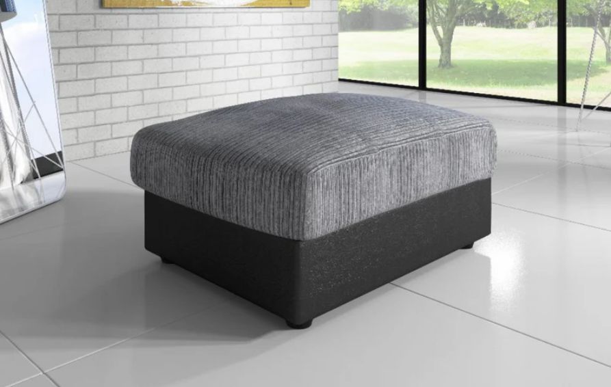 Balmoral Quality Grey Storage Footstool