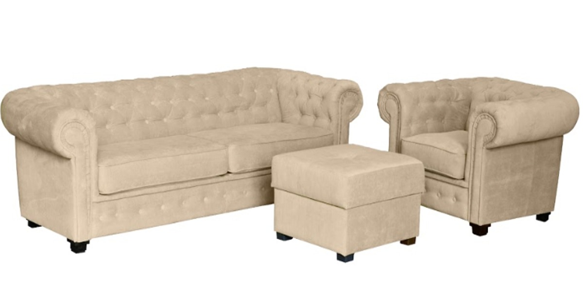 Chesterfield Cream 3 Seater Sofa