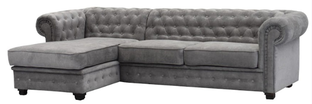 Chesterfield Graphite Club Chair