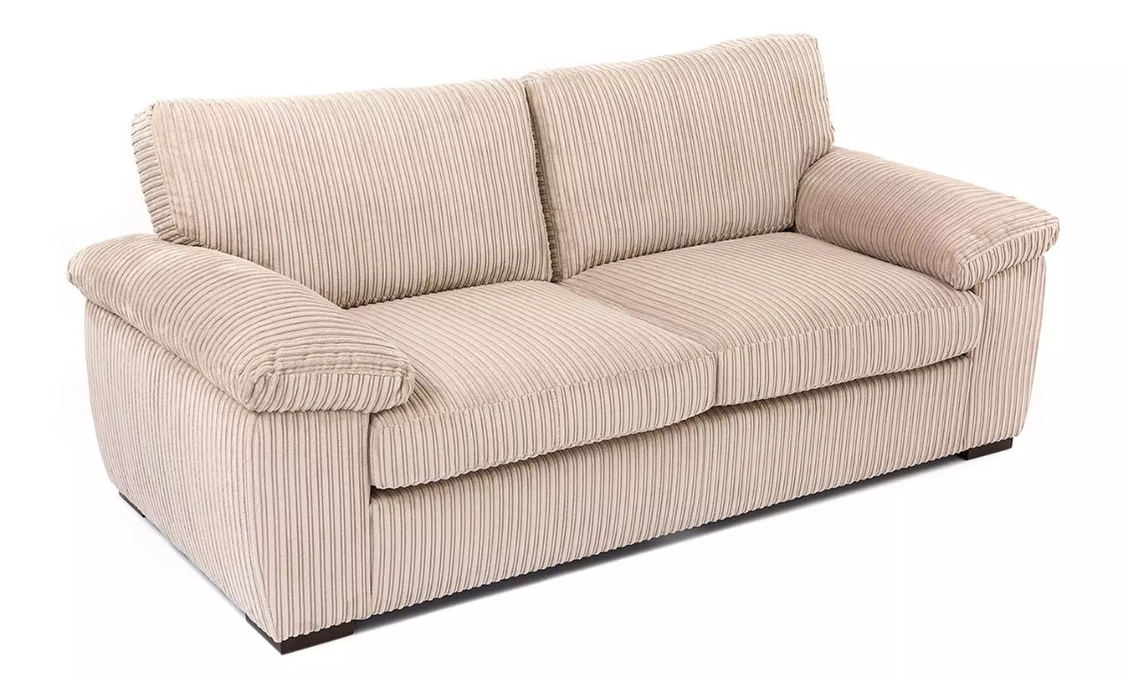 Hugo Corner Sofa - Stylish comfort in a rich cream ribbed fabric