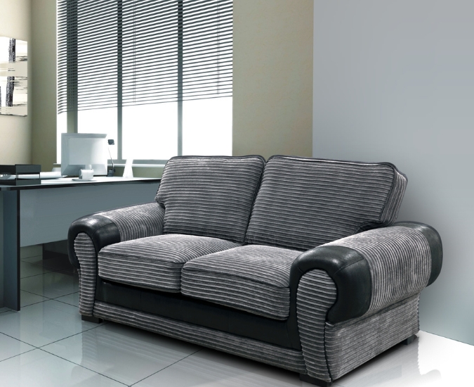 Jocelyne2 Seater Sofa Grey Black Jocelyne2 Seater Sofa Grey Black