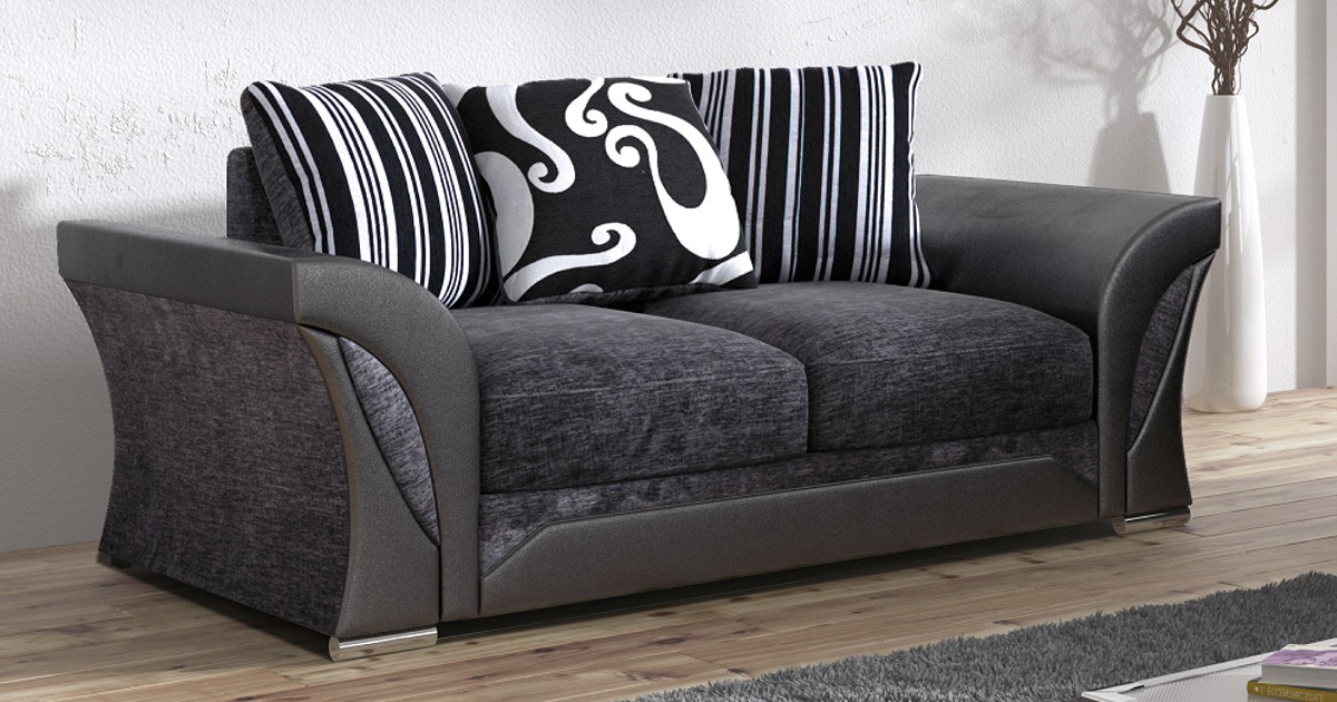 Farrow Grey Black 2 Seater Farrow Grey Black 2 Seater